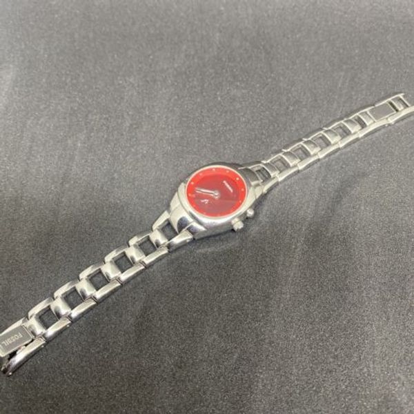 Fossil Kaleido Women Silver Barrel Steel Quartz Analog Watch Hearts ...