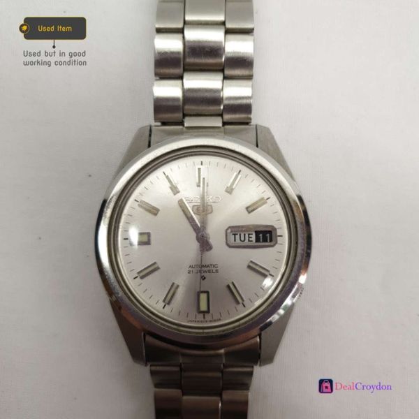 SEIKO 5 AUTOMATIC 21 JEWELS 6119 8083 WATER RESISTANT WRIST WATCH ...