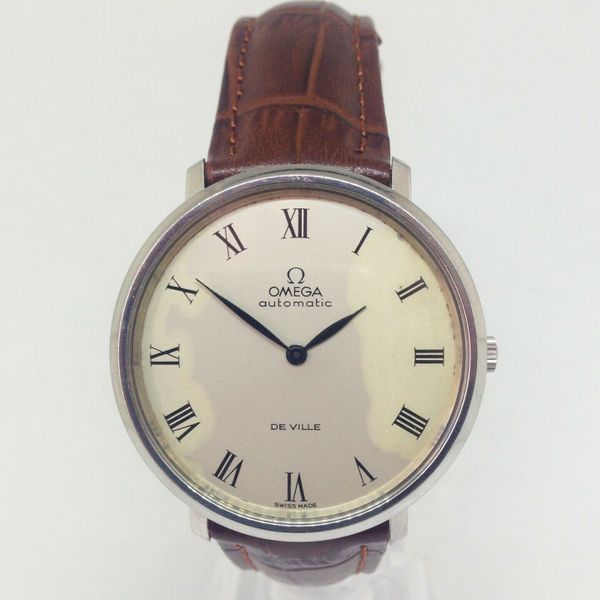 Vintage Men's OMEGA De Ville Automatic Watch. 36mm. Silver Dial. Roman ...