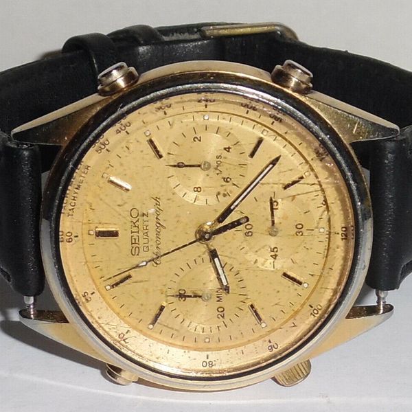 VINTAGE SEIKO 7A28-7029 QUARTZ CHRONOGRAPH WRIST WATCH. WORKS! | WatchCharts Marketplace