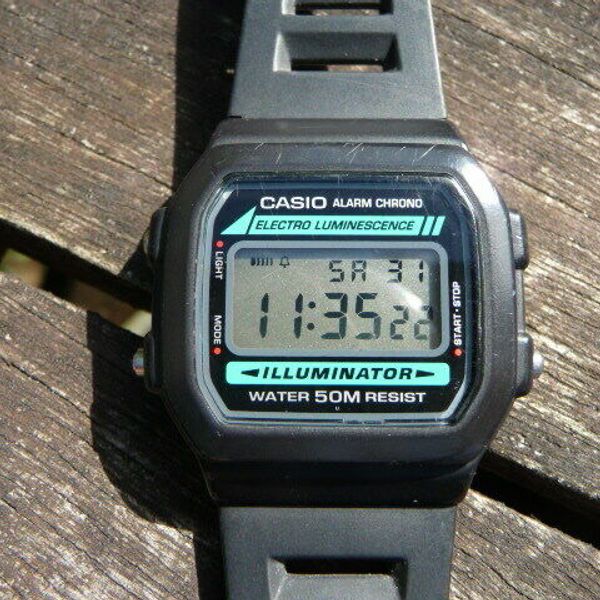 Casio W-86 Black Wrist Watch - ILLUMINATOR - CASIO W86 with Electro ...