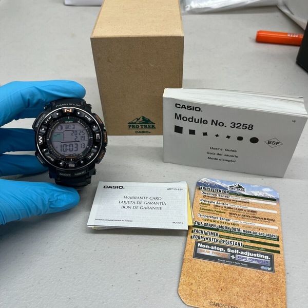 Casio ProTrek PRW2500 Model 3258 Black Men's Wristwatch - NEW ...