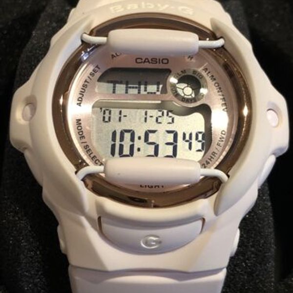Casio BG-169G-4ER Ladies Baby-G Telememo World Time Cream Resin Strap ...