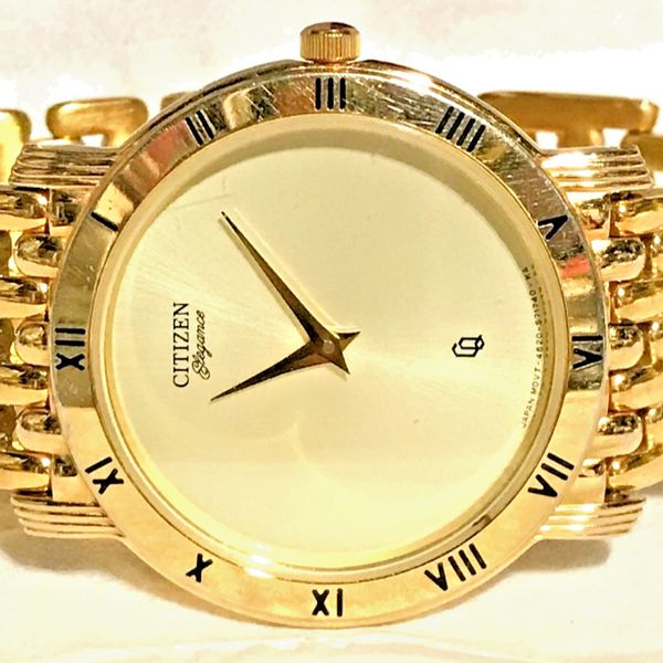 Vintage Citizen Elegance 10K Emblem Genuine Diamonds Men's Dress Watch ...