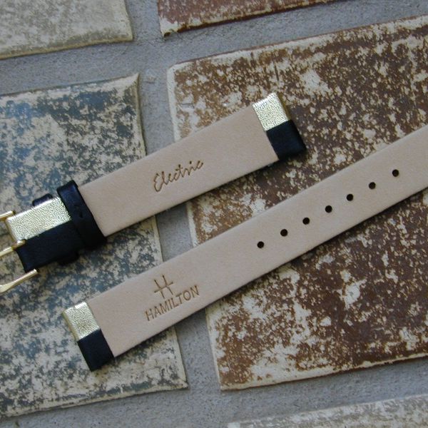 HAMILTON ELECTRIC VENTURA GOLD/BLACK STRAP/BAND. HAMILTON PACER. BUY IT ...