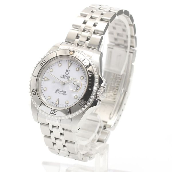 TUDOR Prince Date Mini Sub 73190 White Dial Automatic Boy's Watch ...