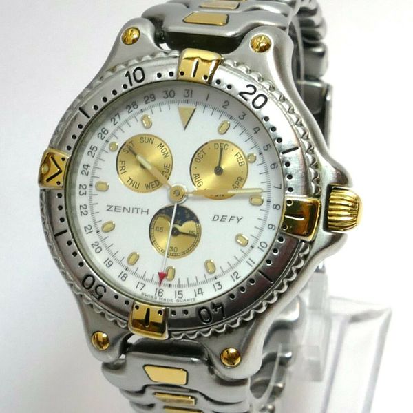 Zenith Defy Triple Date Moonphase Quartz 59.2000.393 Watch 38mm ...