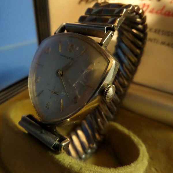 Vtg 1950s HAMILTON THOR 10K Gold Filled 22j Manual Wind Runs ...