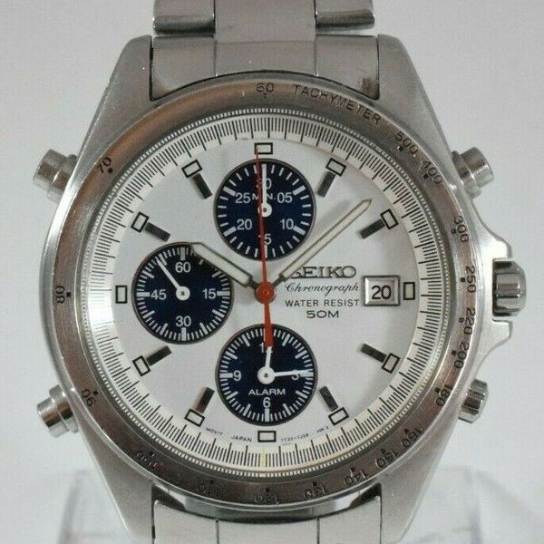 Mens Rare Seiko White Panda Vintage Divers Chronograph Alarm Watch 7T32-7F80 | WatchCharts ...