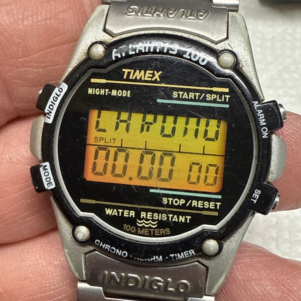 Vintage Timex Atlantis 100 Digital Watch Mens | WatchCharts Marketplace
