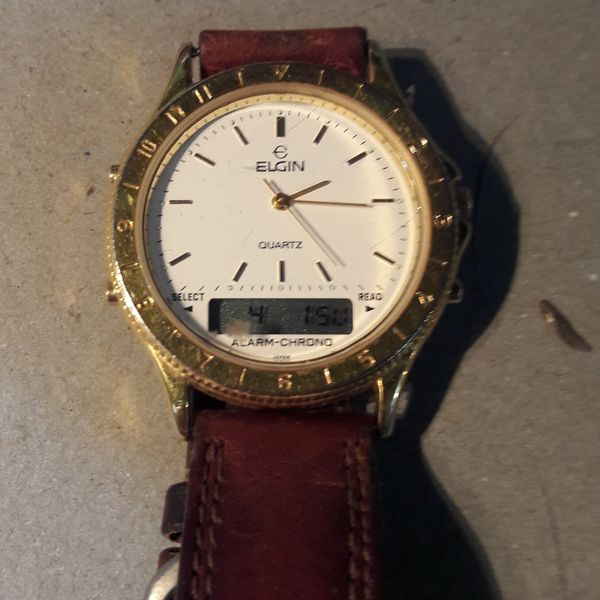 VINTAGE ELGIN QUARTZ ALARM-CHRONO MEN'S WRIST WATCH | WatchCharts ...