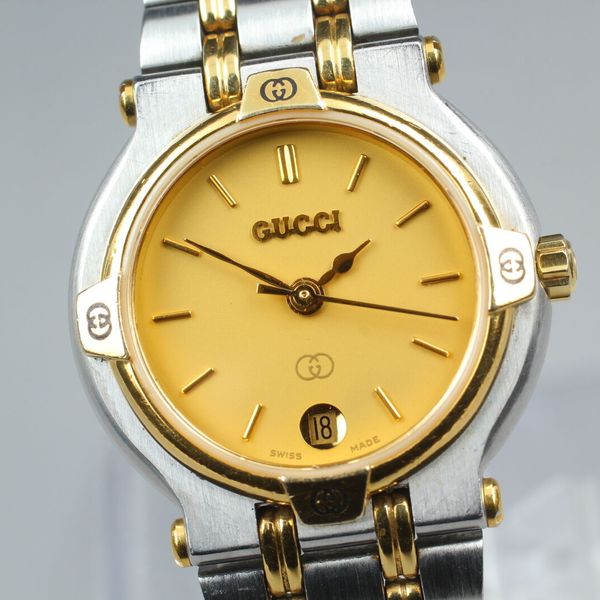 [Exc+5] Vintage GUCCI 9000L 25mm Gold Dial Quartz Women's Watch From JAPAN | WatchCharts Marketplace