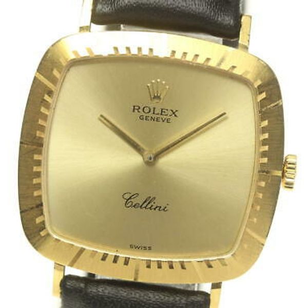 ROLEX Cellini 4084 18K Yellow Gold Cal.1602 Hand Winding Men's Watch ...