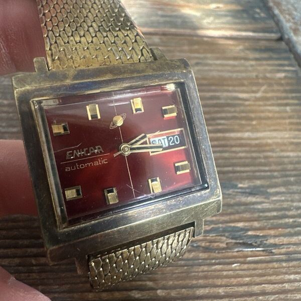 ð ¥Enicar Sherpa 100 Square Face Watch Vintage 60s Working ...