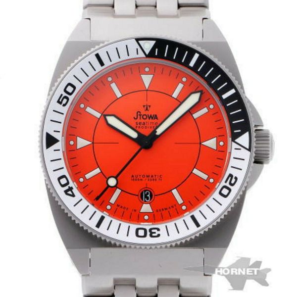 Stowa Seatime Professional Diver Automatic Orange Men's Watch From ...