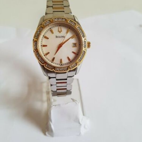 Ladies' Bulova Diamonds Bezel Quartz Watch (c970284) | WatchCharts ...