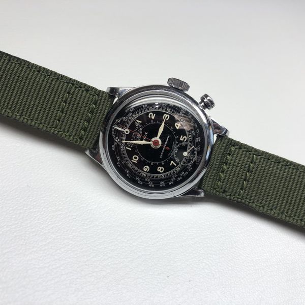 [WTS] RARE 1930’s Pierce Mono-Pusher Chronograph. WWII British Military ...