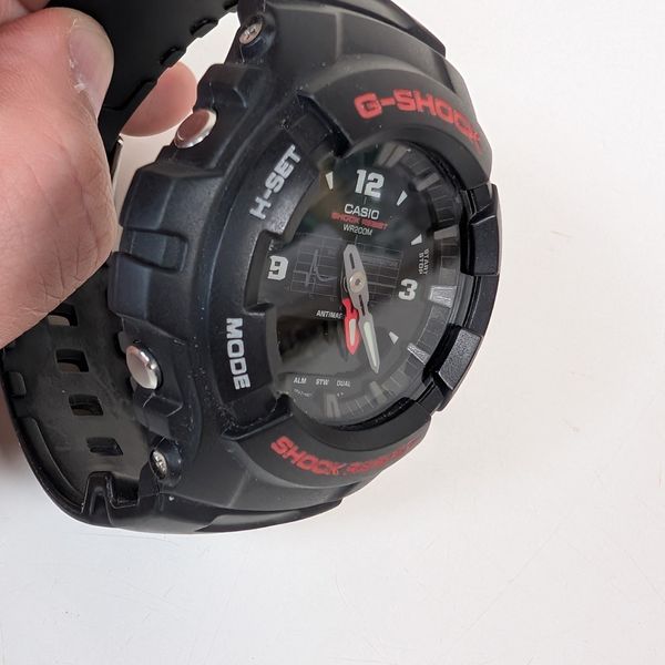 Casio G-Shock G-100 Black and Red Men's Watch Analogue and Digital ...