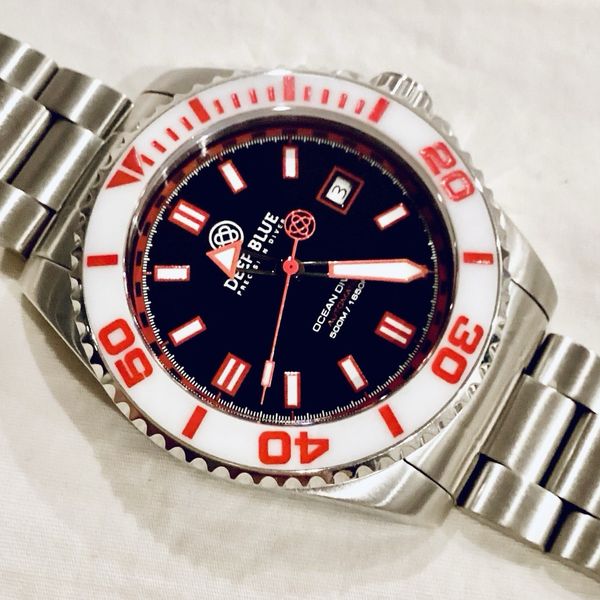 Deep Blue SWISS Auto Ocean Diver 500 Limited Edit#265/5000 ETA 2824 ...