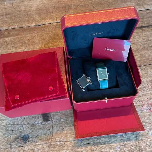 FS: Cartier Tank Must de Cartier Green Dial | WatchCharts Marketplace