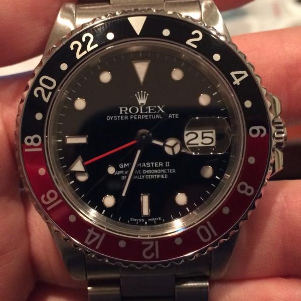 FS: Rolex "FAT LADY" GMT Master II Black/RED | WatchCharts Marketplace
