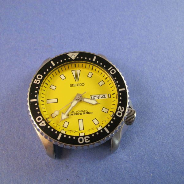 SEIKO SKX173 DIVER'S AUTOMATIC 7S26-0028 YELLOW DIAL no reserve ...