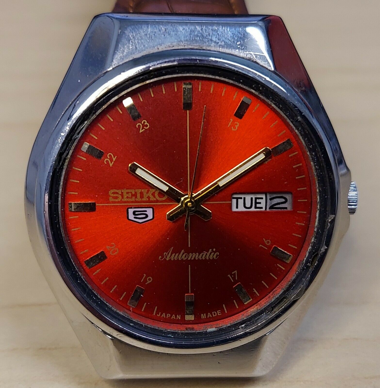 Vintage Seiko 5 Automatic Watch 6309-5820 A4, New Strap | WatchCharts ...