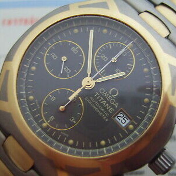 OMEGA SEAMASTER POLARIS AUT. CHRONOGRAPH - 41mm - TITANE MASSIV GOLD ...