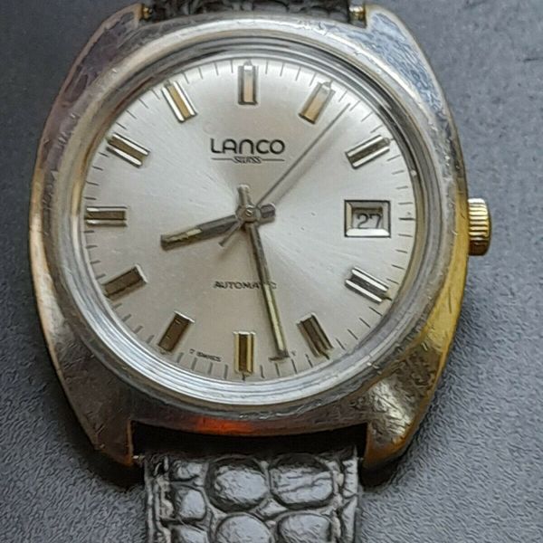 vintage watch LANCO automatic, 21 jewels, date, Swiss made ...