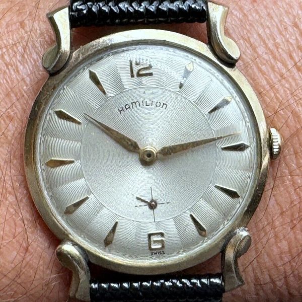 1950's HAMILTON RARE FANCY CASE ORIGINAL DIAL GOLD FILLED / STEEL cal ...
