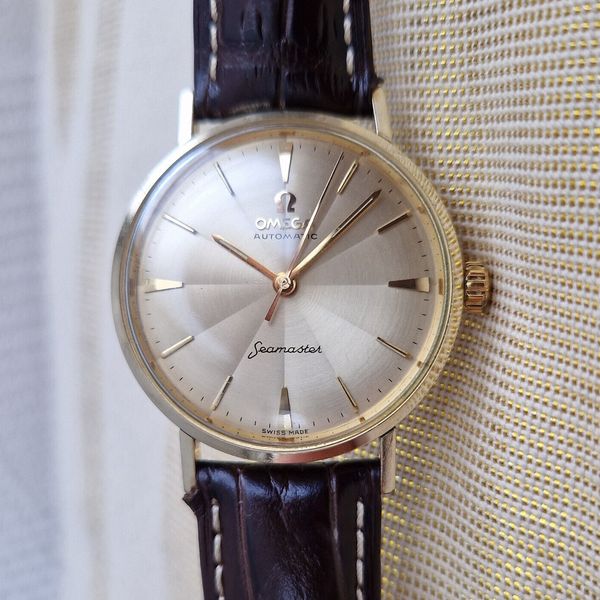 Vintage rare Swiss Omega Seamaster automatic watch, 14k gold filled ...