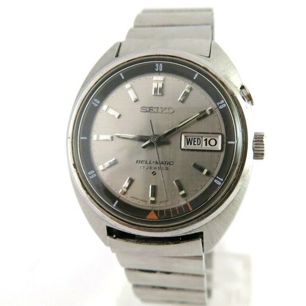 SEIKO Bell-Matic 4006-6010 Alarm Automatic Watch 17J' Day/Date Vintage ...