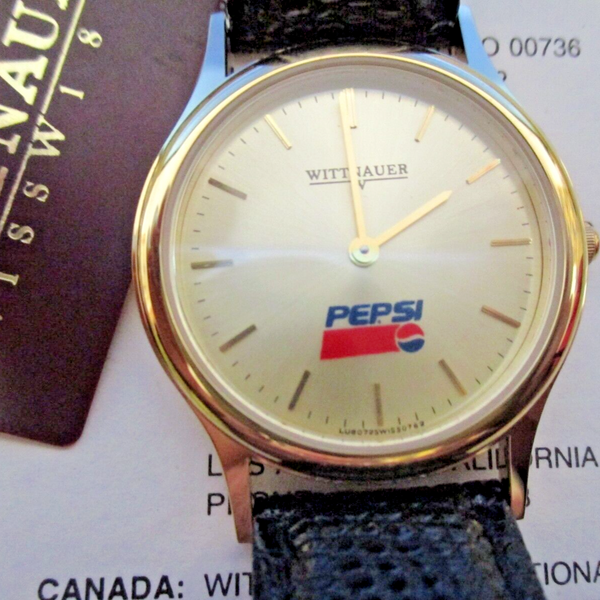 STUNS! LONGINES-WITTNAUER 'PEPSI COLA' GENTS QTZ.WATCH.ORIG BOX.1990's ...
