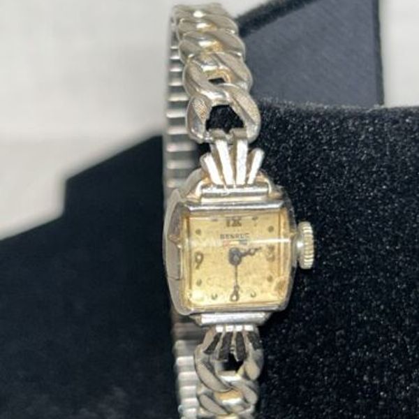 1940s Womens Benrus Watch Vintage 14k Gold Ladies Bracelet Watch Not ...