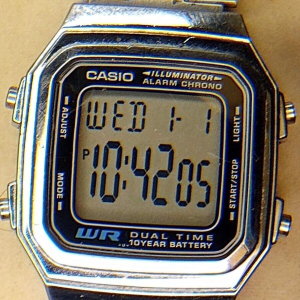 MEN'S Casio ILLUMINATOR Dual TIME digital ALARM Chronograph WATCH 2519 ...