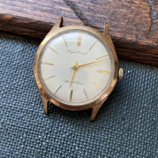 Vintage Royal Orient 17 Jewels Gold Tone Vintage Menâ s Watch Working ...