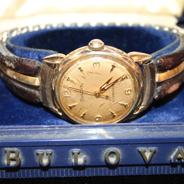 Vintage Men's Bulova Clipper Wristwatch in Original Box Self Winding ...