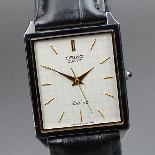 â ¯ [Near MINT] Vintage Seiko Dolce 9521-5050 Tank Square Qz Men's Watch JAPAN | WatchCharts ...