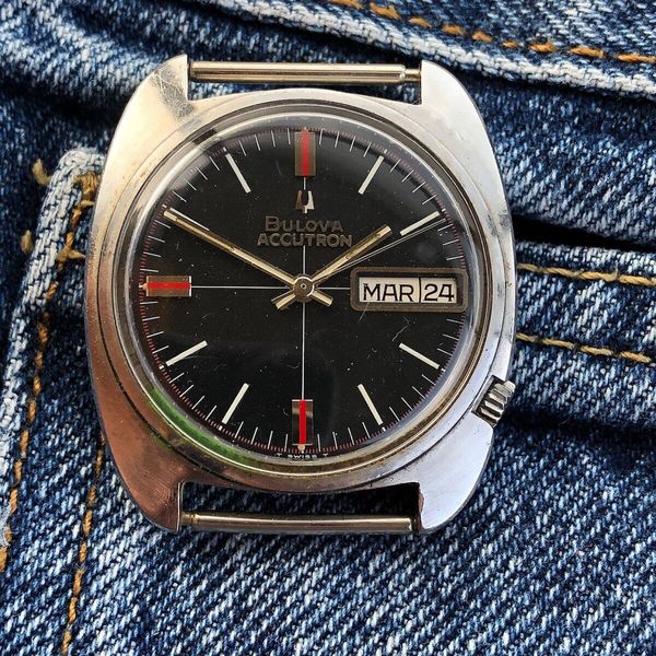 Bulova Acutron Day Date Rare Racing Dial Vintage Watch | WatchCharts ...