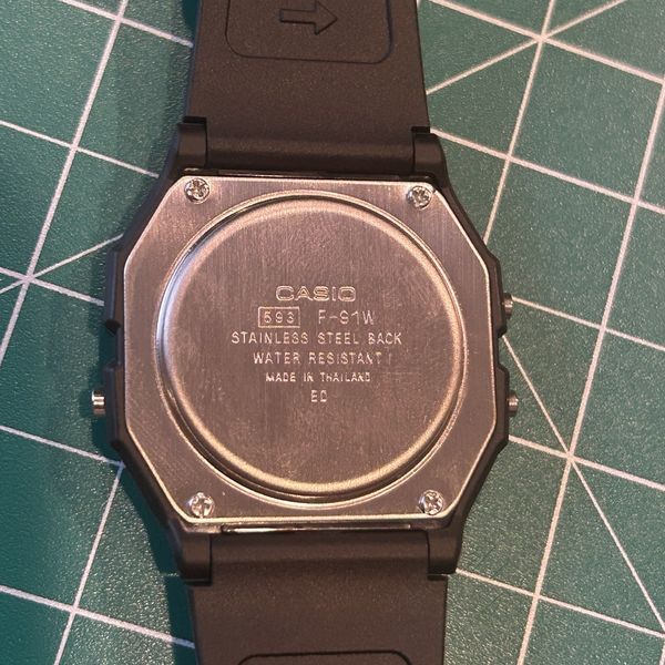 Custom Casio F-91W Retro Yellow Face | WatchCharts Marketplace