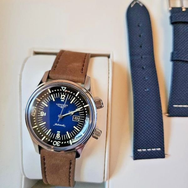 Longines Legend Diver Blue Dial Automatic watch, 36mm. | WatchCharts ...