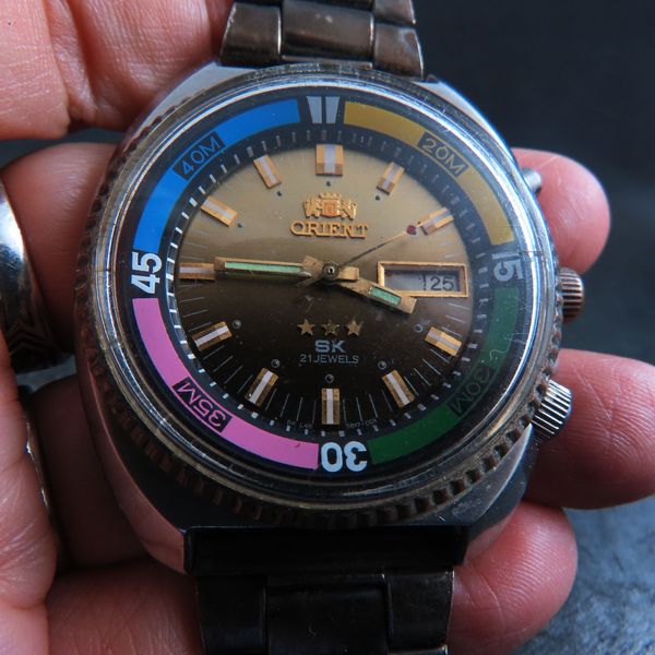 Japan Orient Three Star Daydate Automatic Men Watch | WatchCharts ...