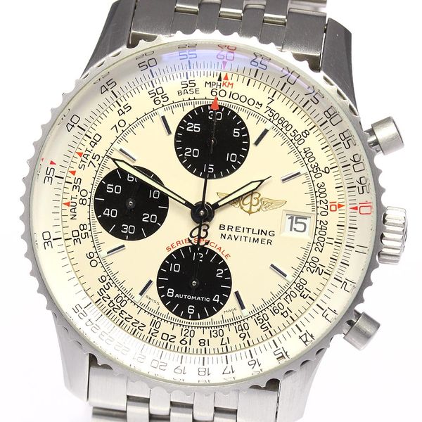Good product ★ With warranty [BREITLING] Bright ring Navitimer Fighters ...