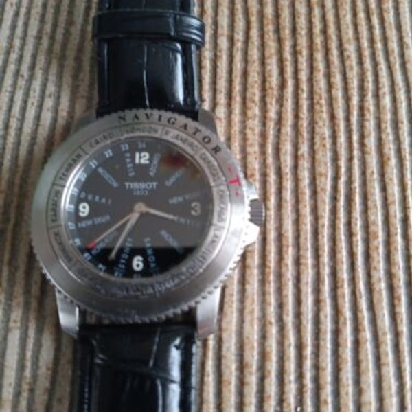 Tissot Navigator T 24 Time Zones Automatic Men's Watch With Leather ...