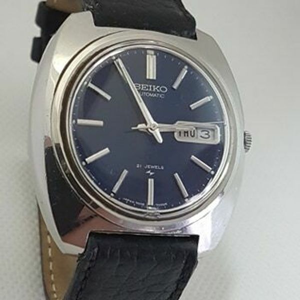 Vintage Seiko Automatic 21 Jewels Watch 7006-7002 Date,Day Rare Blue Face 70s | WatchCharts ...