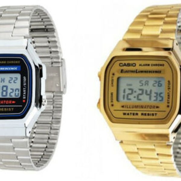 Casio Mens Digital Quartz Alarm Calendar 7Yr Battery Stainless Steel ...