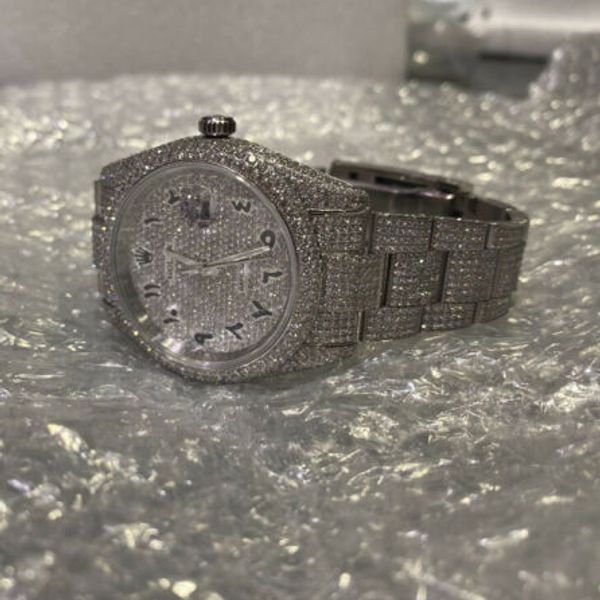 Rolex Datejust II Arabic Script Pave Diamond Dial Fully Iced Out 41mm ...