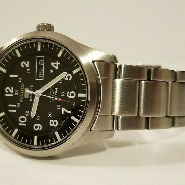 Seiko 5 Sports (SNZG13J1) Black Dial Automatic Watch | WatchCharts