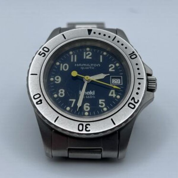 Hamilton Khaki Sub 660ft Model 8587B 31mm Diver's Quartz Watch Blue ...