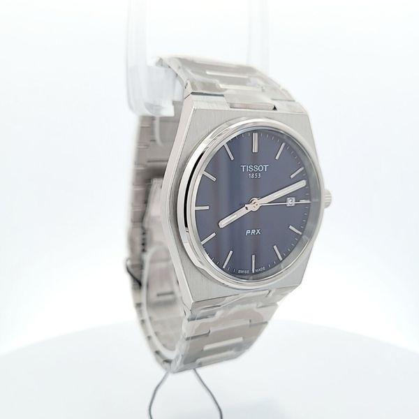 Tissot PRX Slim Blue Dial Stainless Steel Mens Watch T1374101104100 ...